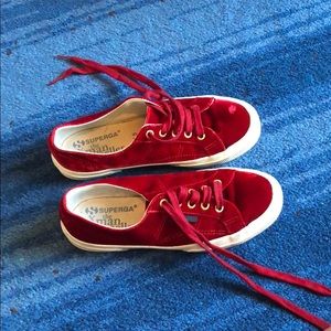 Superga | Shoes | Red Velvet Superga Sneaker | Poshmark